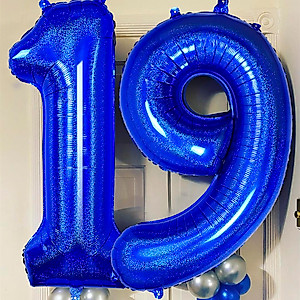 Navy Blue Number 20 Balloon 40 Inch,Dark Blue 20 Balloons Number Big Large Mylar 20th Birthday Balloon for Birthday Party Graduation Anniversary Decorations