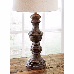 Signature Design by Ashley Magaly Cottage 27.65" Table Lamp, 2 Count Lamps, Brown