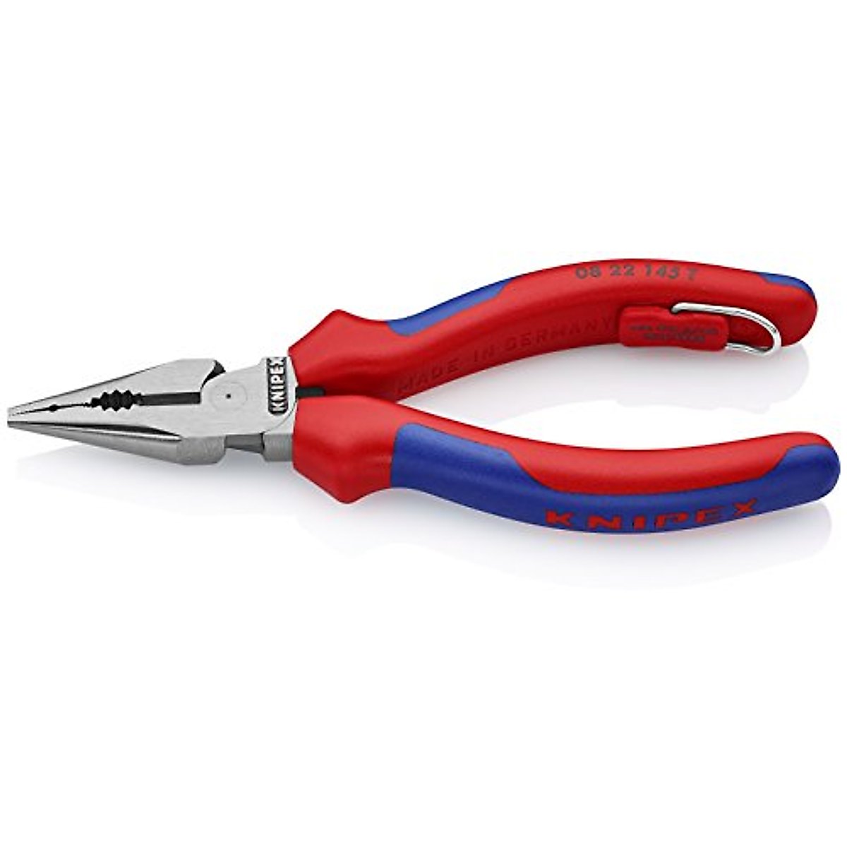 KNIPEX Tools - Needle-Nose Combination Pliers, Multi-Component, Tethered Attachment (0822145TBKA)