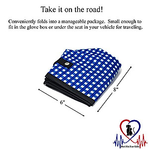 Pet Fit For Life Collapsible Portable Cat Litter Box (16"x12"x5") - Foldable and Packable Travel Litter Box for Cats - Includes Bonus Collapsible Water Bowl - Blue