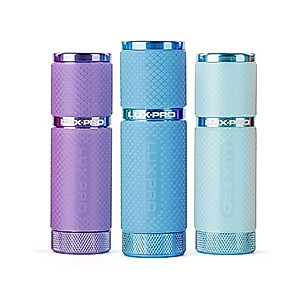 LUXPRO LP395 Gels Glow-in-the-Dark LED Flashlight (Purple, Blue, Teal)