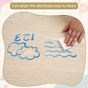 MilleLoom Kids Table and Chairs, Height Adjustable Children Table with 4 Chair Set, Kids Tables for Age 2-10, Graffiti Desktop, Children Multi-Activity Table for Classrooms,Daycares,Home