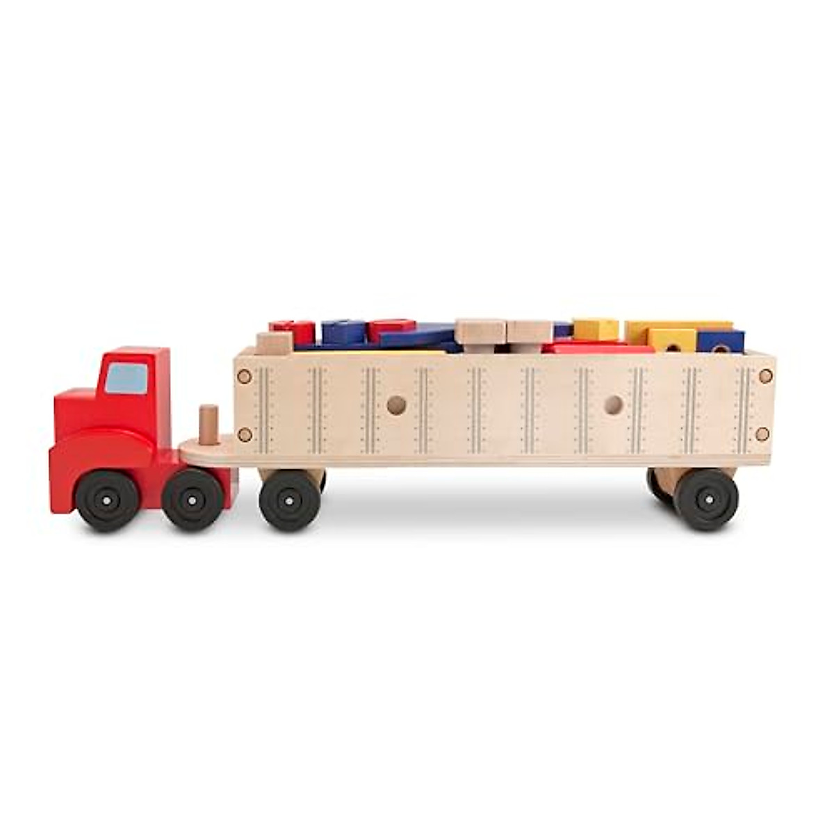 Melissa & Doug Big Rig Truck Wooden Building Set (22 pcs)