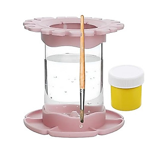Paint Brush Cleaner Tool Pink – Paint Brush Rinser Brush Cleaner Tool Large Cup Painting Supplies for Artists Paint Brush Cleaner Rinse Cup Drawing Cup Painting Cups Paint Brush Cleaner for Kids
