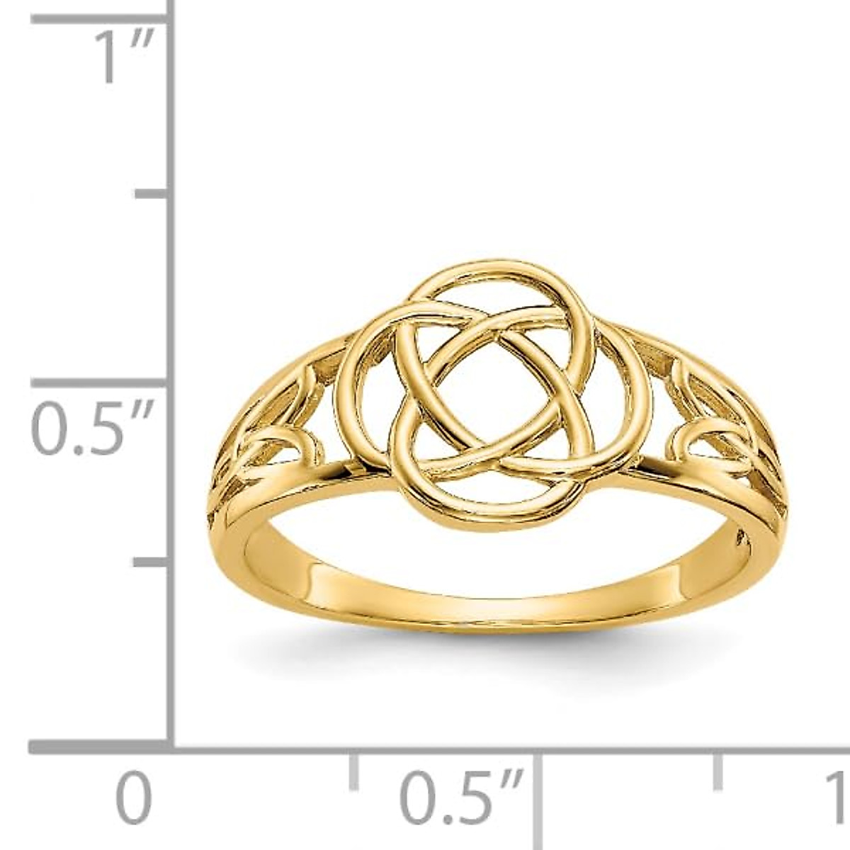 IceCarats 14K Yellow Gold Ladies Celtic Love Knot Ring Size 6