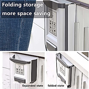 2Pack Hanging Trash Can | TOZSEN Compost Bin for Kitchen for Cabinet Car Bedroom Bathroom Kitchen Office Indoor Compost bin | 2.4 Gallon