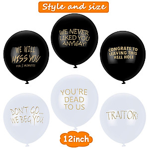 25 Pieces Office Leaver Party Supplies We Will Miss You Banner Coworker Going Away Balloons for Retirement Farewell Going Away Office Work Graduation Party Decorations