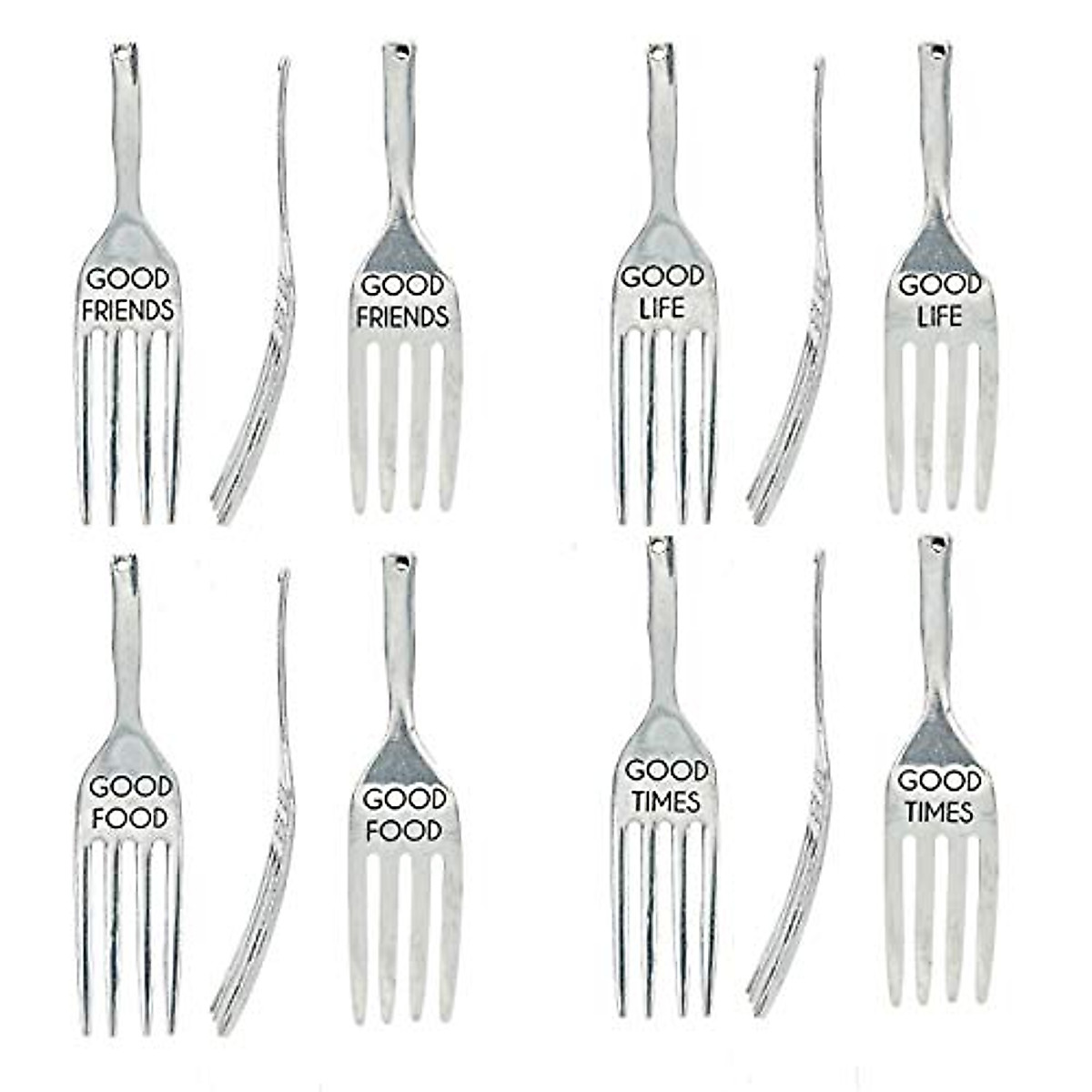 Pavilion Gift Company Beach Best Life Starfish 7 x 9 Inch Cutting Cheese Board, Set of 4 Forks with Debossed Text, 9", Brown