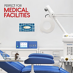 Stock Your Home (White) Metal Single Gloves Dispenser, Tissue Box Shelf, Glove Box Holder Wall Mount, for Kitchen, Cleaning Closet, Lab, Exam, Office