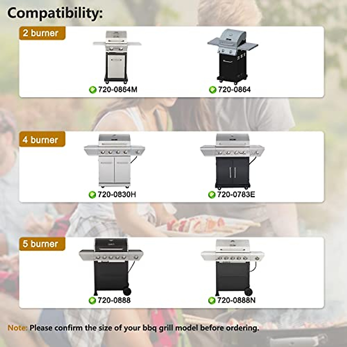 Yiming Porcelain Steel Heat Plates Shields for Home Depot Nexgrill 720-0830H, 720-0697, 720-0783E, 720-0737, 720-0888, 720-0896, 720-0888N, 720-0882A Gas Grill, Flame Tamer Replacement Parts (4 Pack)