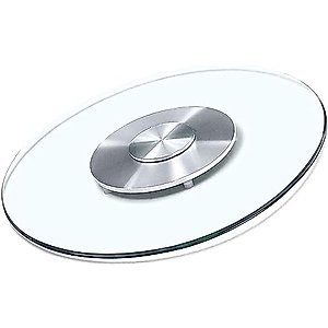 Lazy Susans Turntable 10mm Tempered Glass Lazy Susan Heavy Duty Turntable Round Dining Table Swivel Large Tabletop Serving Plate ，20-47in Kitchen Dining Table Rotating Tray, Aluminum Alloy Bearing (C