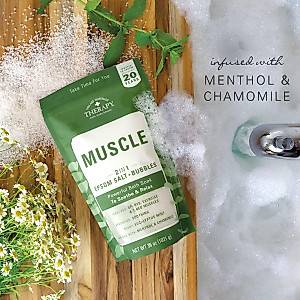Village Naturals Therapy Muscle Foaming Epsom Soak, Eucalyptus Mint Scent, 36 oz, Pack of 2