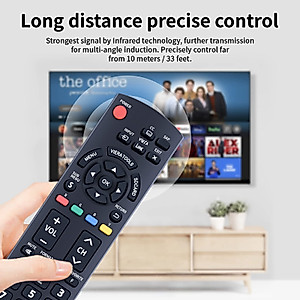 PZL N2QAYB000485 Replacement for Panasonic TV Remote Control TH-42LRU20 TC-42PX34 TC-P50X2 TC-P54S2 TH-32LRH30U TH-32LRU30 TC-P65S2 TH-32LRU20 TH-42LRU50 TH-37LRU50 TC-P50U2 TC-P58S2 TH-37LRU20