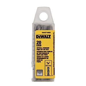 DEWALT DWAST18020 1/8IN DRYWALL STANDARD CUT OUT BIT 20 Pack