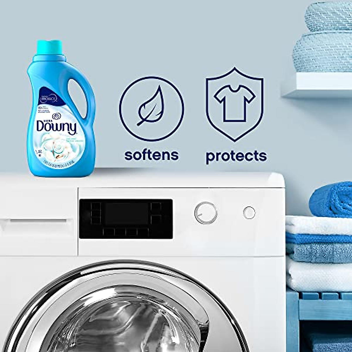 Downy Ultra Laundry Fabric Softener Liquid, Cool Cotton Scent, Two 51 Fl Oz Bottles, 120 Total Loads