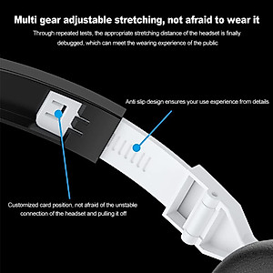 Wired Headset, 3.5mm Plug Noise Cancelling Stereo Gaming Headphones for Computer Telephone (Black)