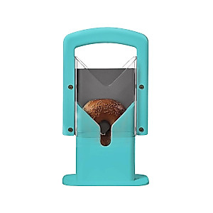 Bagel Slicer, Safety Handle, Bagel Cutter Stainless Steel (Aqua Sky)