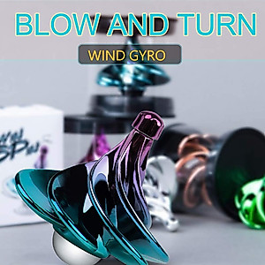 Spinning Top, Wind Gyro, Wind Blow Turn Gyro Desktop Decompression Toys, Airflow Spinning Gyro, Desktop Gyro, Stress Relief Toy, Valentine's Day Present