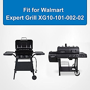 Uniflasy Grill Replacement Parts Kit for 3-Burner Walmart Expert Grill XG10-101-002-02 Stainless Steel Grill Burner and Heat Plate Shield