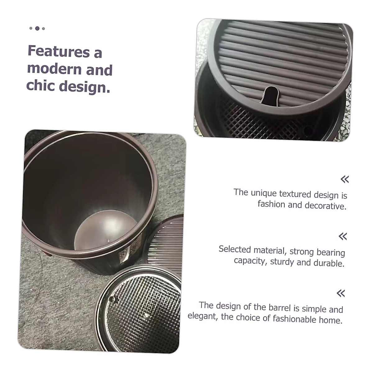 WOONEKY Tea Dregs Drainage Bucket Bins with Lids Waste Basket for Office Desk Garbage Can Tea Dregs Trash Bin Tea Dregs Bucket Rubbish Container Tea Ceremony Tea Bucket Trash Can Waste Bin