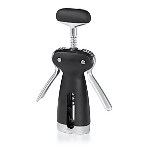 OXO SteeL Winged Corkscrew with Removable Foil Cutter & SteeL Stainless Steel Bottle and Can Opener