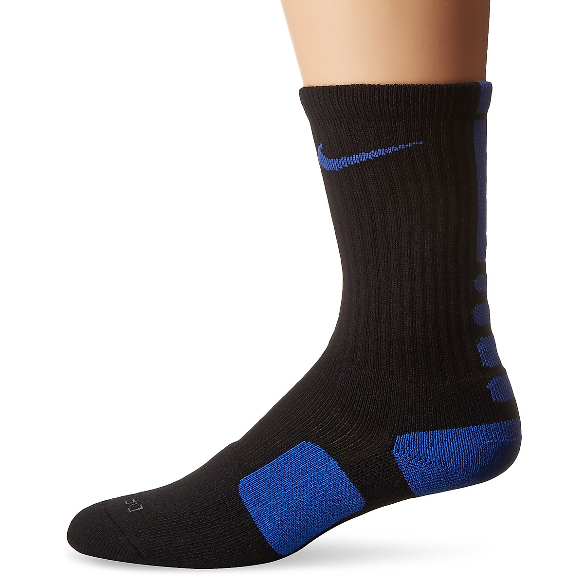 Nike Dri-FIT Elite Crew Basketball Socks Black/Game Royal Size Small