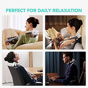 SKG H7 Neck Massager for Pain Relief Deep Tissue, Shiatsu Neck and Shoulder Massager 4D Electric Kneading Massager with Heating Relax at Home Office Car, Gift for Men Women, Maye Musk's Choice