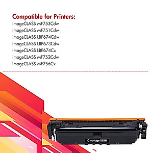 069H 069 Toner Cartridge 4-Pack Compatible Replacement for Canon 069H Toner Cartridge for Canon imageCLASS MF753Cdw MF751Cdw LBP674Cdw Series Printer Ink