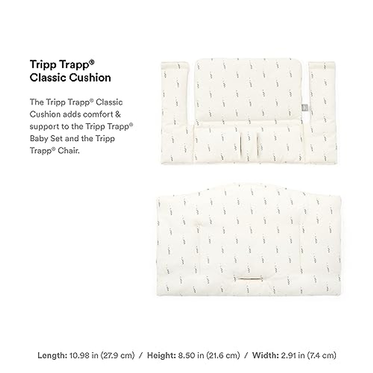 Tripp Trapp Classic Cushion, Wheat Cream - Pair with Tripp Trapp Chair & High Chair for Support and Comfort - Machine Washable - Fits All Tripp Trapp Chairs