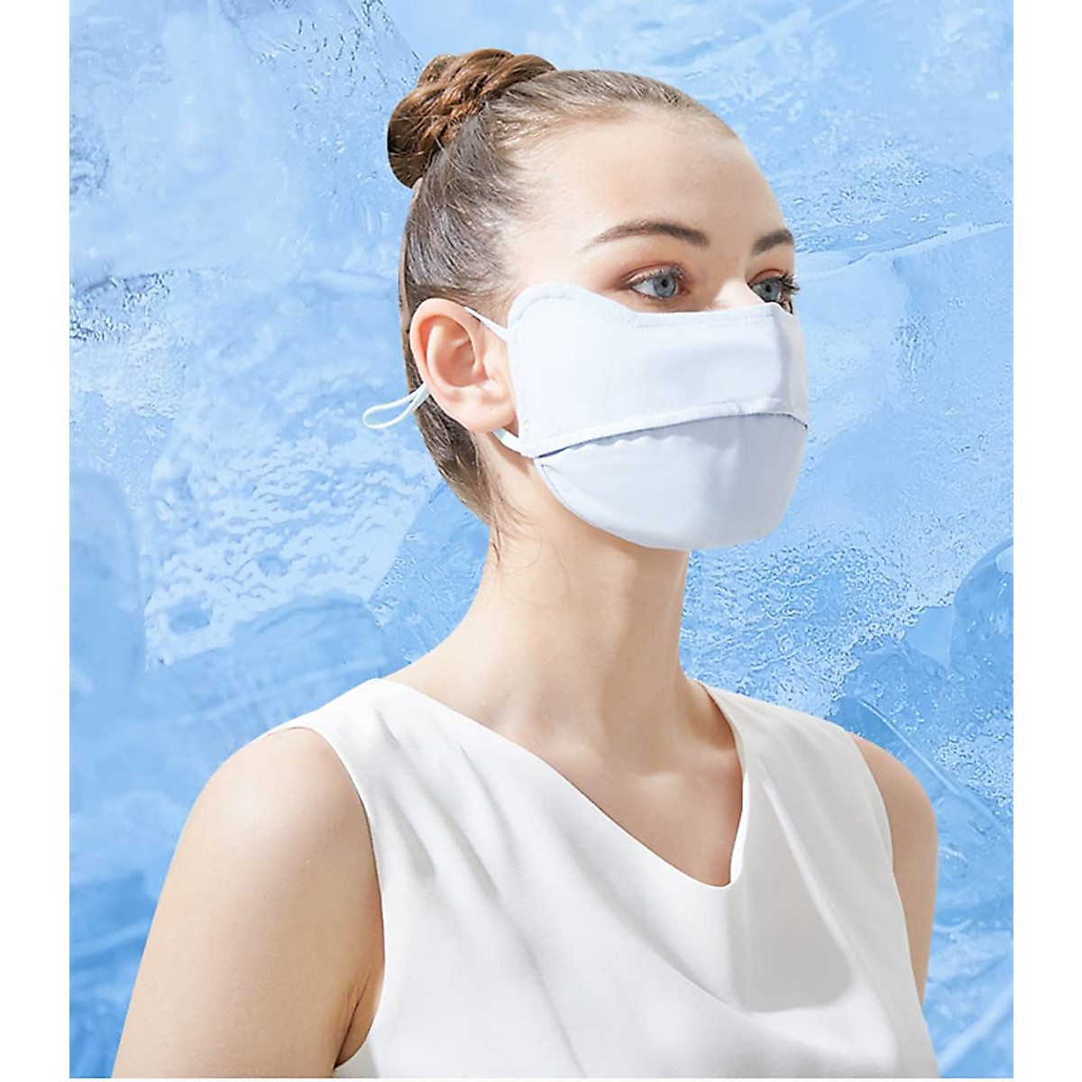 Ligart UV Face Mask Washable Reusable Exercise Breathable Sun Protection Golf Sports Face Mask for Women