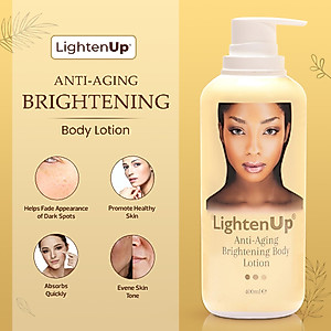LightenUp Anti-Aging Body Lotion 400ml - Brightening Body Lotion with Argan Oil and Shea Butter
