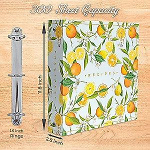 SwiftCube Recipe Binder 8.5x11 3 Ring Kit - Blank Recipe Book to Write in your Own Recipes with Recipe Cards 4x6, Dividers, Labels & Plastic Sleeves for your Printouts (Family Recipe Book Organizer)