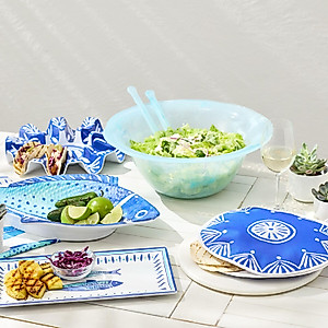 Sur La Table El Mar Melamine Taco Serve Platter, Blue