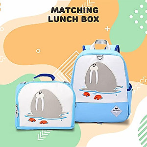 Beatrix New York - Toddler & Kids 11.5" Backpack Bag with Removable Leash for Girls & Boys (WALRUS), Ideal for Preschool & Kindergarten Back to School