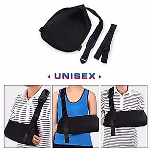 ZJchao Shoulder Abduction Sling, Breathable Arm Sling Shoulder Immobilizer for Shoulder Injury Elbow Arm Support Arm Sling for Wrist Injury Broken Arm for Women and Men Left or Right Arm