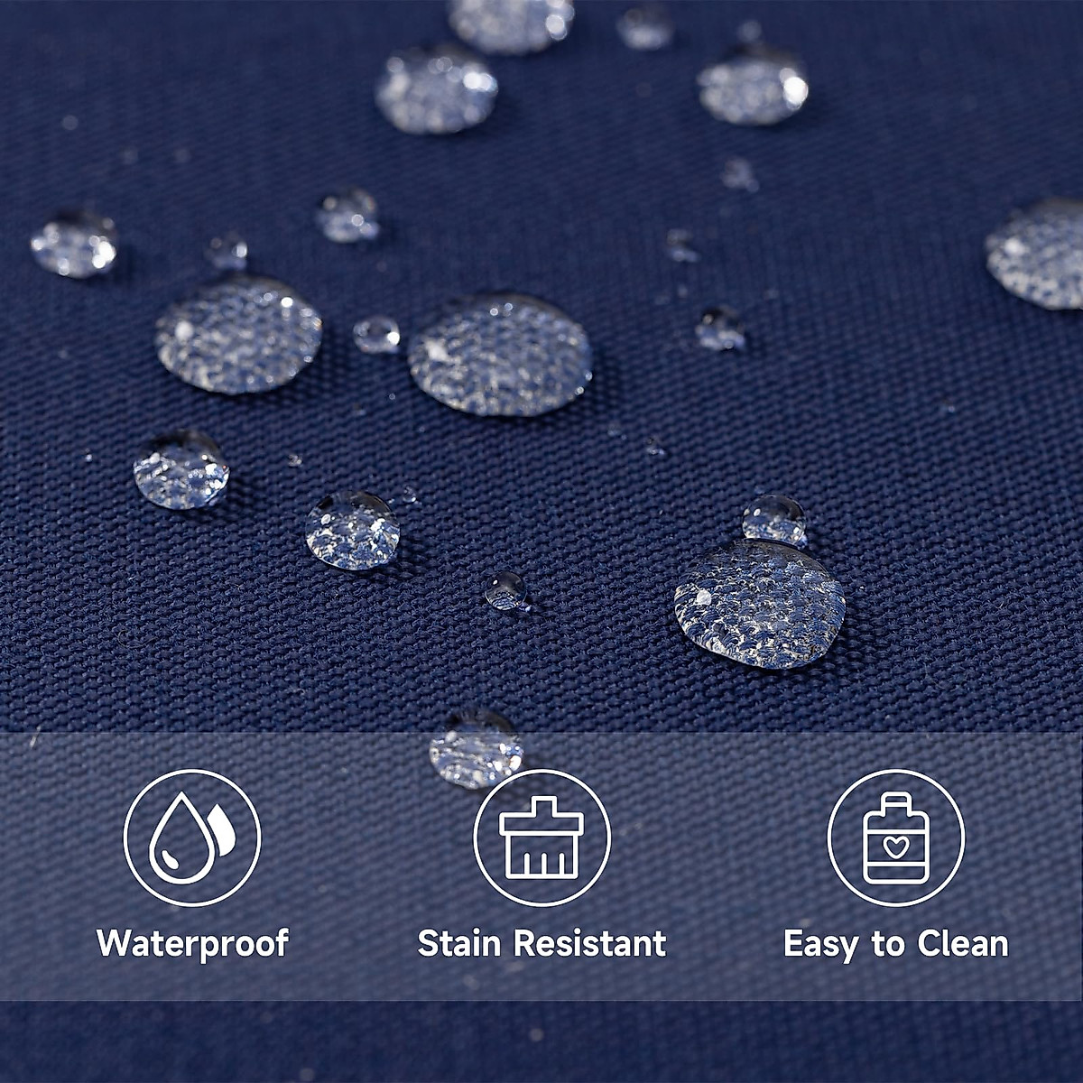 PNP FKJP Outdoor Bench Cushion 48" x 18" x 3", Waterproof Patio Furniture Cushions,Outdoor Porch Swing Cushion,Navy (Cushion + Cover)