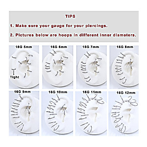 16G Conch Piercing Jewelry CZ Cartilage Earrings Hoop 316L Surgical Steel Nose Hoop 10mm Helix Piercing Jewelry Rook Ring16 Gauge Segment Nose Hoop Ring Segment Helix Rings Earrings Lip Ring Silver