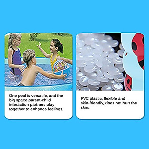 Chanarily 60"*10" Kiddie Swimming Pool, Deep Sea Blue Pool for Kids, Pool for Adults, Toddlers, Summer Funny Pools for Backyard, Garden, Travel(Oval)