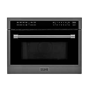 ZLINE 24" Built-in Convection Microwave Oven in Black Stainless Steel with Speed and Sensor Cooking