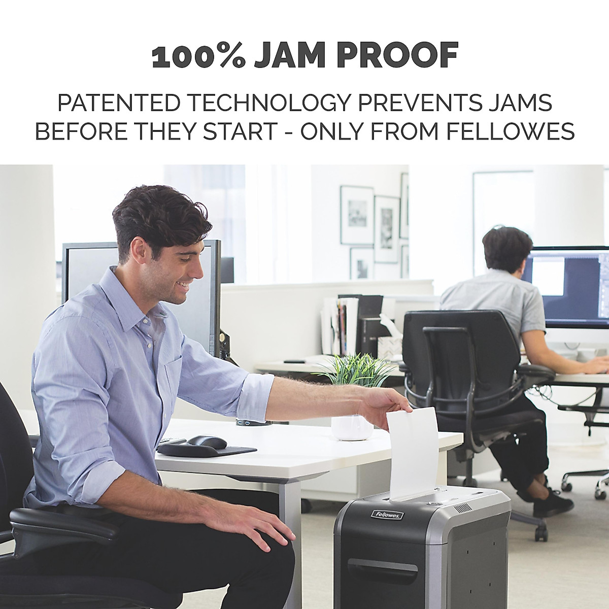 Fellowes Powershred 99Ci 18-Sheet Capacity, 100% Jam Proof Cross-Cut Paper Shredder, Black/Gray