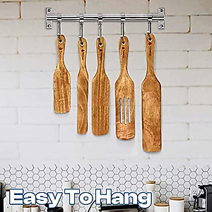 Spurtles Kitchen Tools As Seen On TV, 5 PCS Wooden Spurtle Set, Spurtles Kitchen Tools Wooden for Cooking in Nonstick Cookware, for Salad Mixing, Serving, Spreading, Stirring & Folding