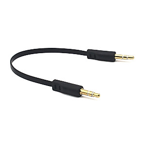 Kework 3.5mm Audio Cable, 2-Pack 15cm 1/8" 3.5mm TRS Male to TRS Male Stereo Jack Audio Cable AUX Cord for Headphone, Car Stereo, Home Stereo and More (Straight Plug)