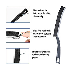 Gap Cleaning Brush, Hard-Bristled Crevice Cleaning Brush, Dead Corners Multifunctional Brushes, Bathroom Crevice Gaps Cleaning Brush, Groove Cleaning Brushes for Shutter Kitchen Bathtubs Tiles (3PCS)