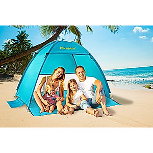 Alvantor Coolhut Beach Tent Beach Umbrella Outdoor Sun Shelter Cabana Automatic Pop Up UPF 50+ Sun shade Portable Camping Fishing Hiking Canopy Easy Setup Windproof (PATENT PENDING) 7014V 1-3 Person