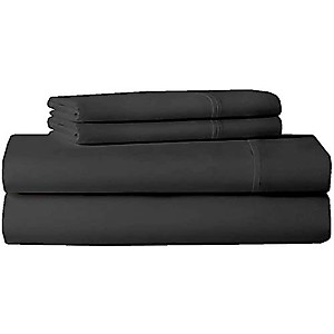 Cot Sheet Set 30x80,100% Cotton 4 PC Cot Sheets Dark Grey, Fitted Cot Sheet-Perfect for Narrow Twin/RV Bunk/Guest Bed Replacement/30 x80 Mattress-Fits Upto 4"-8" Deep Mattress,Cot Size Sheets