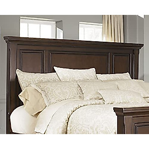 Signature Design by Ashley Porter Traditional Panel Headboard ONLY, King/California King, Dark Brown