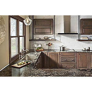 Moen 7245SRS Belfield One Handle High Arc Kitchen Faucet, Spot Resist Stainless, Side Spray, Ergonomic Head Angle, Flexible Installation, Optional Deckplate Included