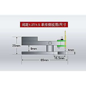 Dykbkiss Test Burning Fixture Pitch 1.27mm Test Stand PCB Clip pogo pin Debug Download Program Burn 3PIN 4P 5P 6P 7P 8P 9P 10P 11P 12P Programming Burning Clip (1.27mm Single Row, 5PIN)