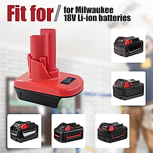 TPDL Battery Adapter for Milwaukee 18V M18 to 12V M12 Tool Use, for Milwaukee 18V Battery Convert to 12V Tools Adapter- ML18M12 Adaptor (Adapter Only)