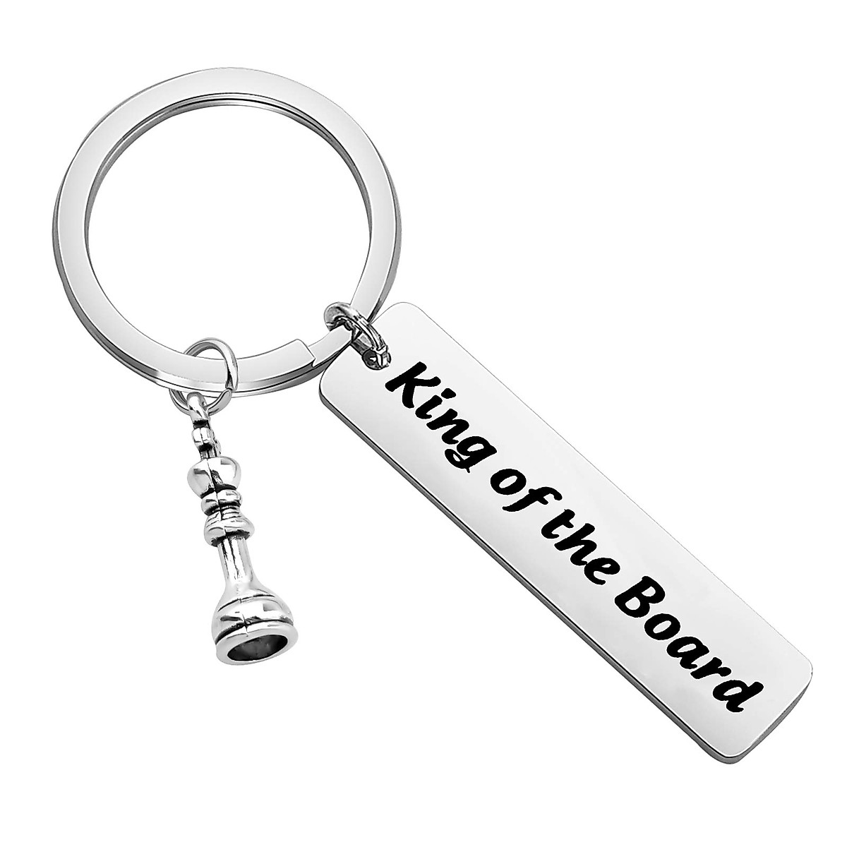 POTIY Chess Gift King of The Board Game Keychain Chess Keychain for Chess Player Chess Lover Chess Master (King)